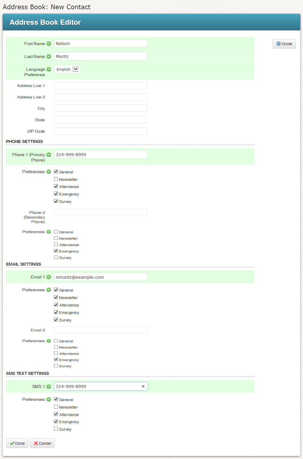 Address Book