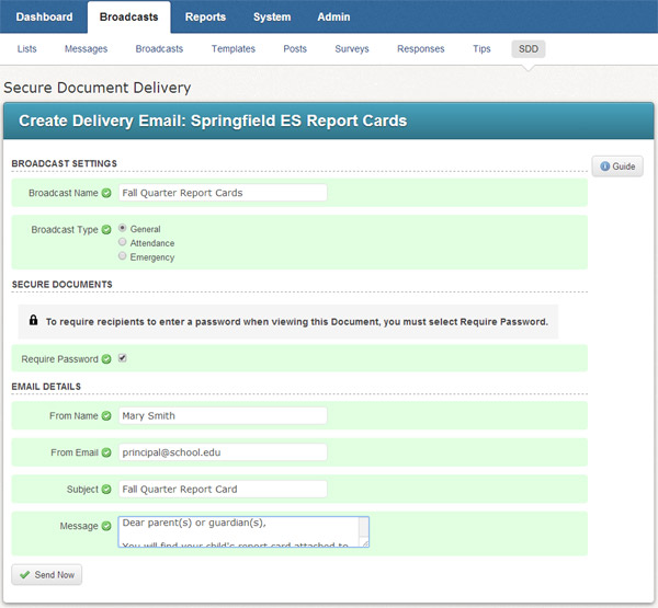 Delivering a Document